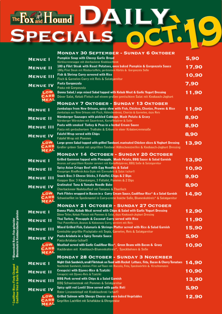 The Menu - The Fox and Hound